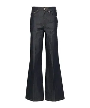 A.p.c. High-waisted Flared Jeans With Contrast Stitching
