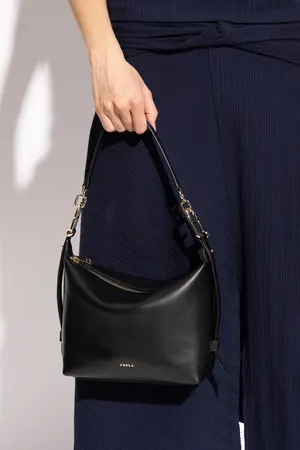Furla Small Tonie Chain-detail Leather Tote Bag - Black