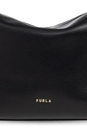 Furla Small Tonie Chain-detail Leather Tote Bag - Black