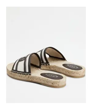 TOD'S Logo Embroidered Slides