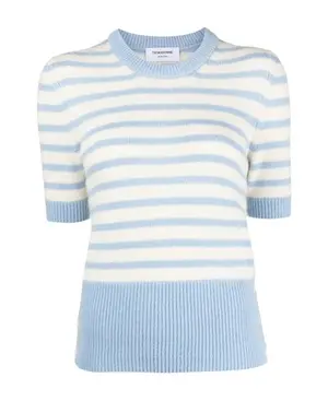 Thom Browne Horizontal-stripe Knitted T-shirt