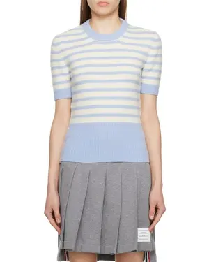 Thom Browne Horizontal-stripe Knitted T-shirt