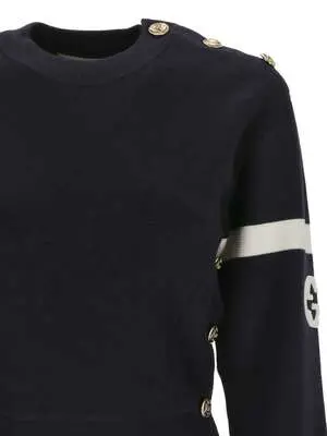 Gucci Interlocking G Crewneck Jumper With Contrasting Stripes