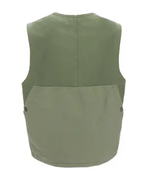 Stone Island Logo-patch Twill Weave Waistcoat