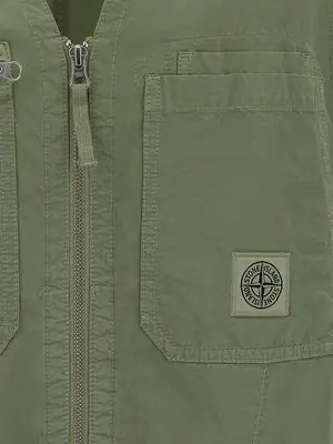 Stone Island Logo-patch Twill Weave Waistcoat