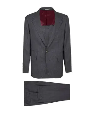 Brunello Cucinelli Single-breasted Suit Set - Black