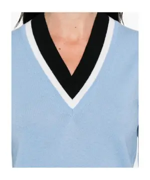 Marni V-neck Wool Sweater - Iris Blue