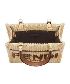 Fendi Sunshine Mini Tote Bag - Light Brown