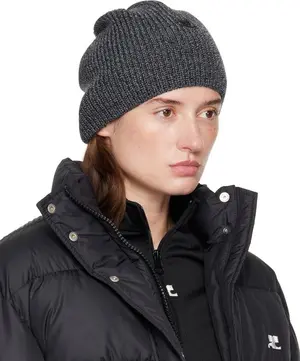 COURREGES Ribbed-knit Beanie