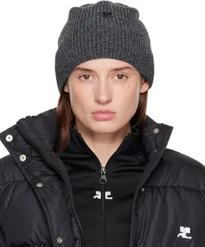 COURREGES Ribbed-knit Beanie