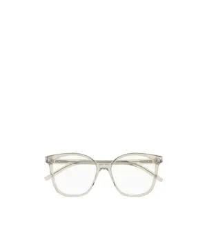 Saint Laurent Geometric Frame Eyeglasses - White