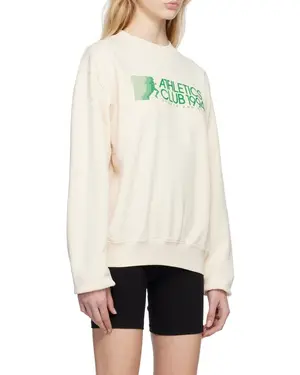 SPORTY  RICH Sporty & Rich "athletics Club 1994" Printed Cotton Sweater
