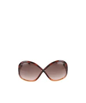 TOM FORD Geometric Frame Sunglasses - Brown