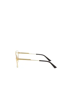 Bottega Veneta Rectangle Frame Gold Tone Eyeglasses
