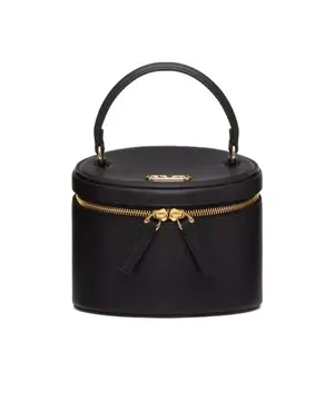 Valentino Garavani Vlogo Signature Zip-up Mini Jewellery Vanity Case - Black