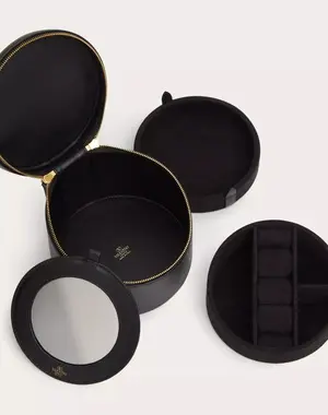 Valentino Garavani Vlogo Signature Zip-up Mini Jewellery Vanity Case