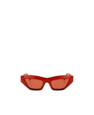 Bottega Veneta Bottega Veneta Cat Eye Frame Sunglasses Red