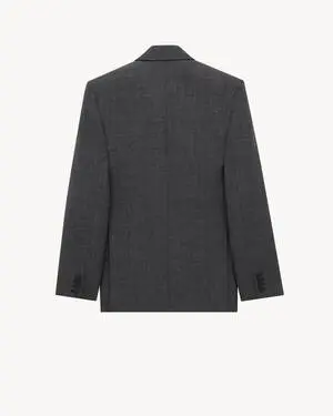 Saint Laurent Wool Double-breasted Peak Lapel Jacket - No