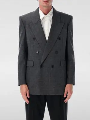 Saint Laurent Wool Double-breasted Peak Lapel Jacket - No