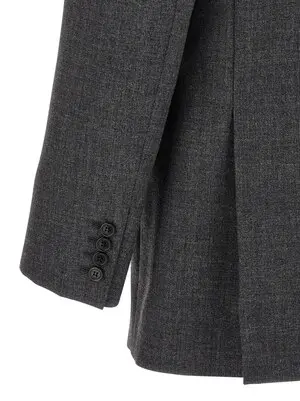 Saint Laurent Wool Double-breasted Peak Lapel Jacket - No