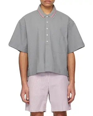 Thom Browne Rwb-stripe Striped Shirt