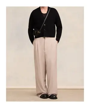 Ami V-neck Cardigan With Embroidered Logo