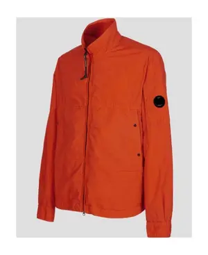 C.P. COMPANY Logo-patch Funnel Neck Jacket - Red