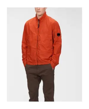C.P. COMPANY Logo-patch Funnel Neck Jacket - Red