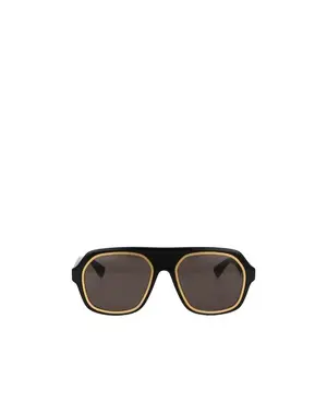 Bottega Veneta Aviator Frame Sunglasses - Brown