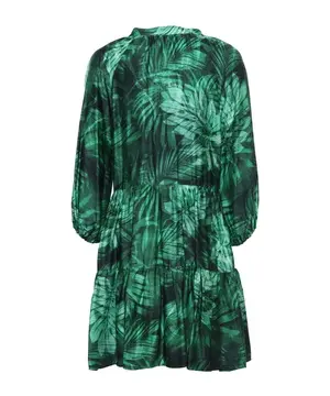 Ermanno Scervino Leaf Printed Dress