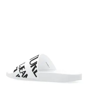 Versace Logo Embossed Slip-on Slides