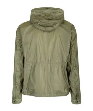 C.P. COMPANY Hooded Zip-up Jacket With Lens Detail - Green