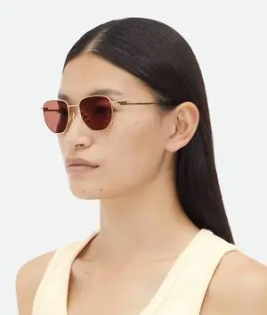 Bottega Veneta Octagonal Frame Sunglasses