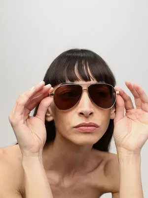 Off-White Aviator Sunglasses With Logo Detail