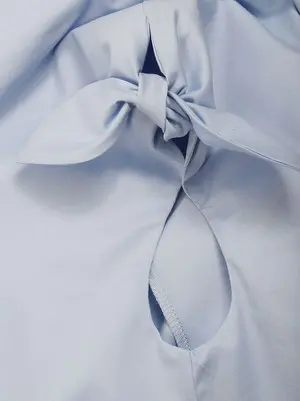 IL GUFO Bow Embellished Stretch Poplin Dress