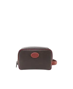 Mulberry Logo Patch Leather Wash Bag