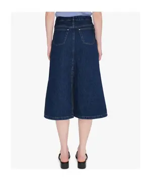 A.p.c. A-line Denim Midi Skirt With Rivet Embellishments