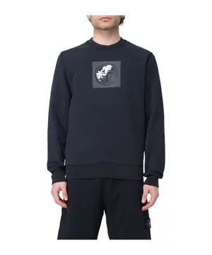 Stone Island Round Neck Long Sleeve Sweater