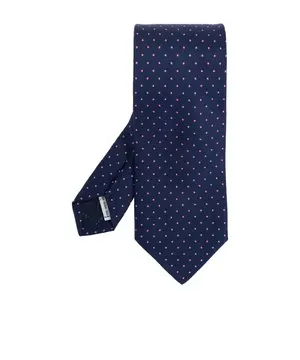 FERRAGAMO Dot Pattern Neck Tie - Blue