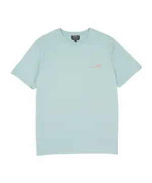 A.p.c. Logo Printed Crewneck T-shirt - Blue
