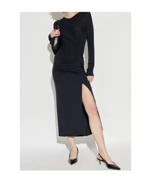 Isabel Marant Étoile Long Sleeve Gathered Midi Dress