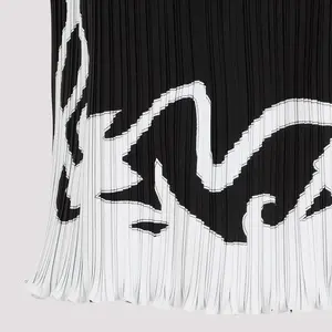 LANVIN Abstract Print Pleated Sleeveless Blouse