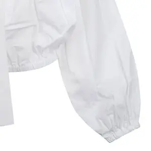 PATOU Puff-sleeved Ruffled Poplin Blouse - White