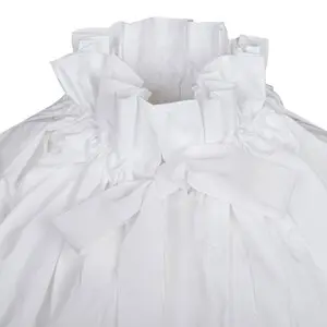 PATOU Puff-sleeved Ruffled Poplin Blouse - White