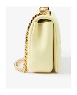 Burberry Quilted Leather Lola Bag With Tb Logo - Nude