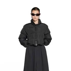 Balenciaga Puffer Jacket With Logo Detail