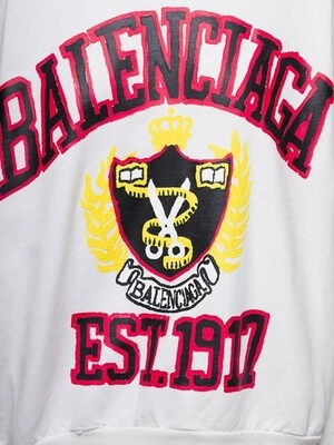Balenciaga Round Collar Long Sleeve Sweater