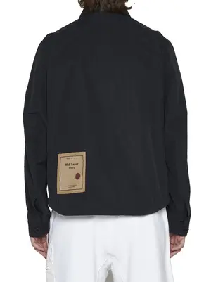 TEN C Logo Patch Zipped Shirt Jacket