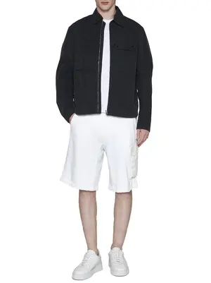 TEN C Logo Patch Zipped Shirt Jacket