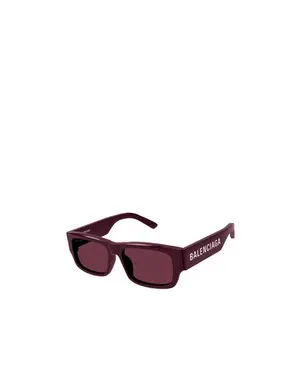 Balenciaga Rectangle Frame Sunglasses - Red